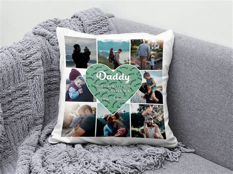Personalised Photo Cushion Cover For Dad Custom Island Ts