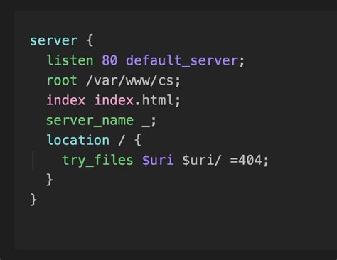 Tab Indicator Visible For Four Spaces On A Single Line Within An Nginx