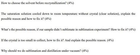 Solved How To Choose The Solvent Before Recrystallization