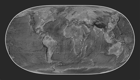 World Grayscale Map 0 Pm Natural Earth Ii Stock Illustration
