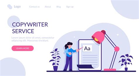카피 라이팅 작업 가정 기반 카피 라이터 프리랜서 카피 라이팅 개념 창의적인 광고 텍스트를 작성하는 카피라이터 현대 플랫 일러스트 개념에 대한 스톡 벡터 아트 및 기타