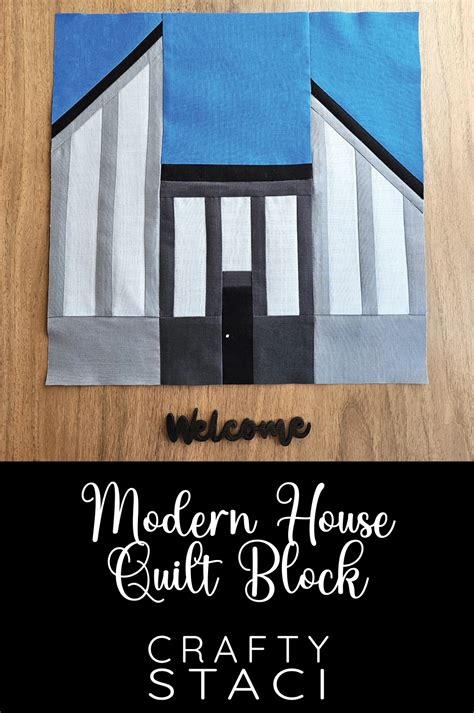 Modern House Quilt Block — Crafty Staci