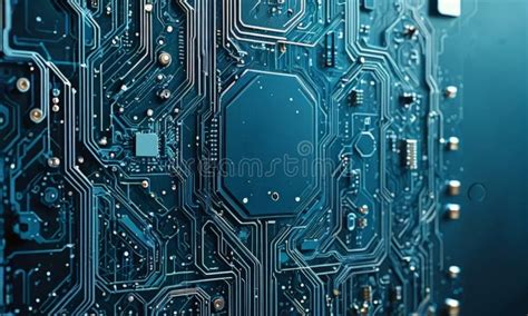Circuit Board With Many Small Bits Stock Illustration Illustration Of