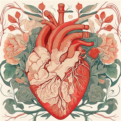 Premium Vector Anatomical Heart And Transformation Vector Illustration