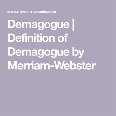 Demagogue Definition