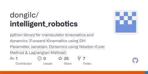 Github Dongilc Intelligent Robotics Python Library For Manipulator Kinematics And Dynamics