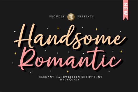 handsome romantic elegant handwritten font