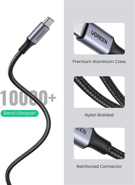 Ugreen Usb C To Usb C Braided Cable Black 70427