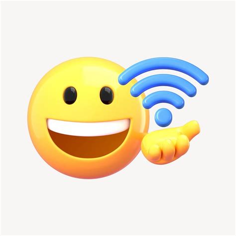 Wifi Emoji 3d Emoticon Illustration Free Photo Illustration Rawpixel