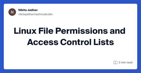 nikita jadhav on linkedin linux file permissions and access control lists
