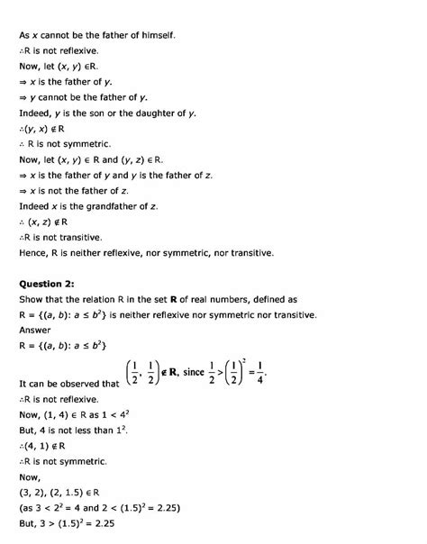 Mp Board Solution Class 12th Maths Chapter 1 Relations And Functions