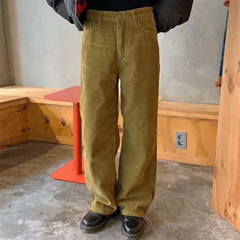 프롬비기닝 메이픈 코듀로이 팬츠 5color 겨울바지 골덴바지 바지 세미와이드 와이드팬츠 코듀로이 코듀로이팬츠 팬츠 골지 빈티지 어텀 출근룩
