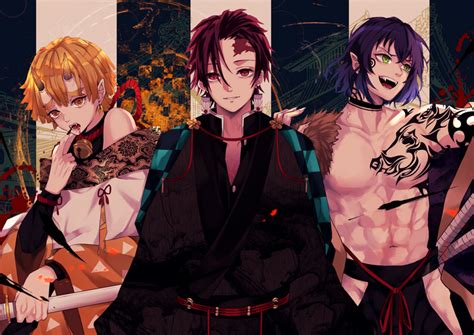 Tanjiro Kamado Inosuke Hashibira And Zenitsu Agatsuma Hd Zenitsu
