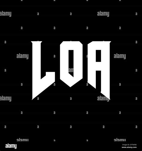 Loa Letter Logo Design For Technology Company Loa Logo Design Black And White Color Combination