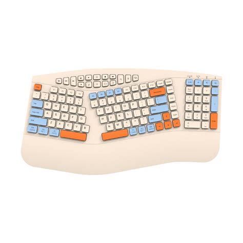 Split Keyboard Layout Wireless Ergonomic Keyboard Mouse Combo 2 In 1 Receiver For Windows With