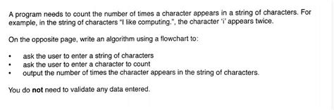 Solved A Program Needs To Count The Number Of Times A Chegg