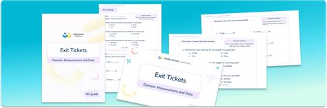 FREE Exit Tickets Grade Measurement And Data