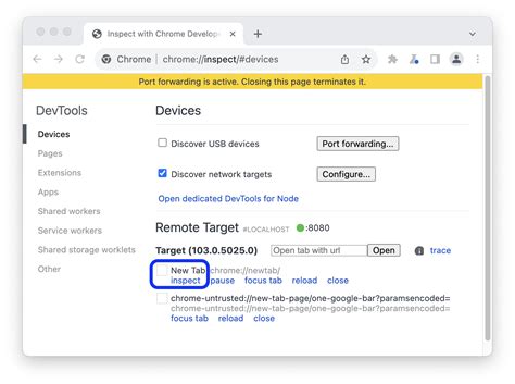mengakses server lokal dan instance chrome dengan penerusan port