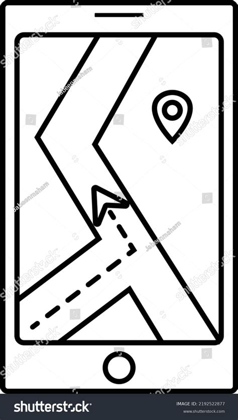 Mobile Navigation Route Ui App Development Stock Vector Royalty Free Shutterstock