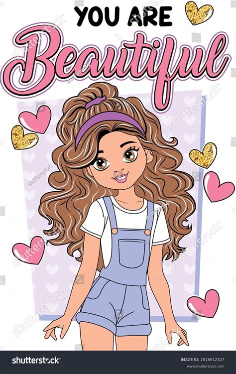 Beautiful Cute Girl Love Pretty Stock Vector Royalty Free Shutterstock