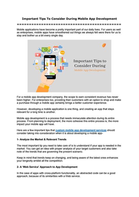 Important Tips To Consider During Mobile App Development By Consagous