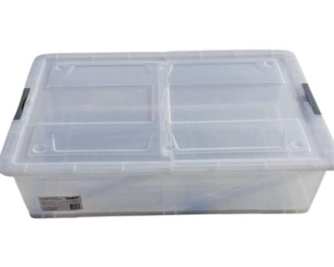 Контейнер для Хранения Homestar 60 Л Пластиковый с Крышкой Прозрачный — Купить Недорого на Bigl