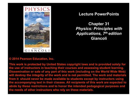 PDF Lecture PowerPoints Chapter 31 Physics Principles With Hep0
