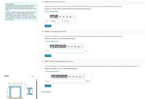 Solved Learning Goal:To ﻿analyze an ﻿ideal column with pin | Chegg.com