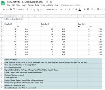 AP Statistics LSRL Activity Is LSRL Appropriate By Soon Mi Miyazawa