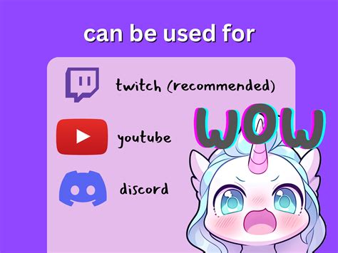 Chibi Unicorn Twitch Emotes 8 Pack Unicorn Drawn In Chibi Style With Funny Expressions Etsy