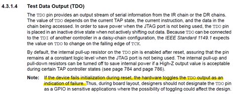 tm4c129dncpdt tdo toggles when device fails initialization arm based
