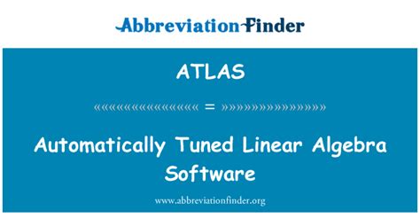Atlas Significa Álgebra Lineal Ajustado Automáticamente Software