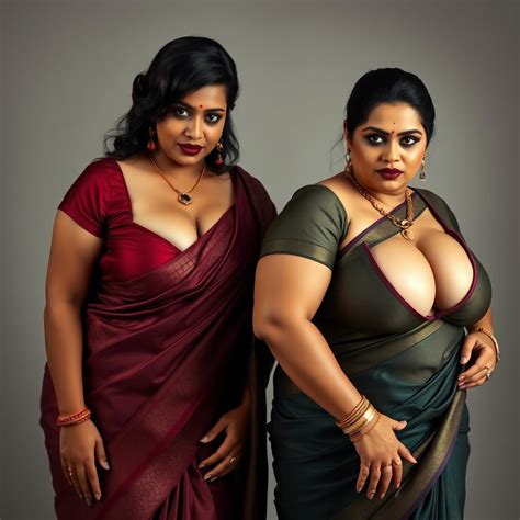 Confident Elegance Voluptuous Aunties In Exquisite Sarees