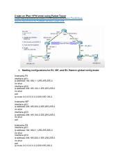 Create An IPsec VPN Tunnel Pdf Create An IPsec VPN Tunnel Using Packet Course Hero