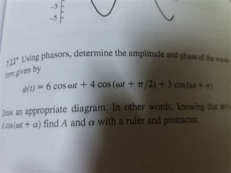 Solved W Phasors Determine The Amplitude And Phase Of The