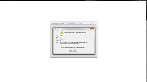 Windows VMware Installation Error Super User