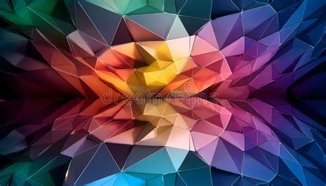 A Polygonal Background Using Sharp Edged Multi Colored Shapes In A