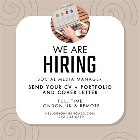 Hiring Insta Kc Template Postermywall