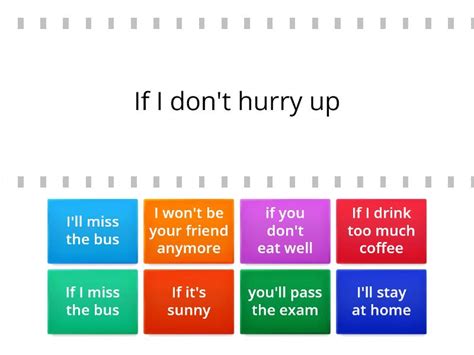 First Conditional Find The Match