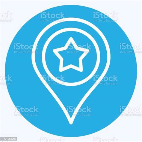 아이콘 위치 교육 기호에 적합합니다 파란 눈 스타일 편집 가능한 간단한 디자인 디자인 템플릿 벡터 간단한 그림 개념에 대한 스톡