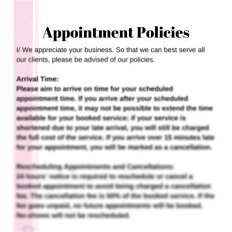 Lash Tech Policy Template Employee Onboarding Template