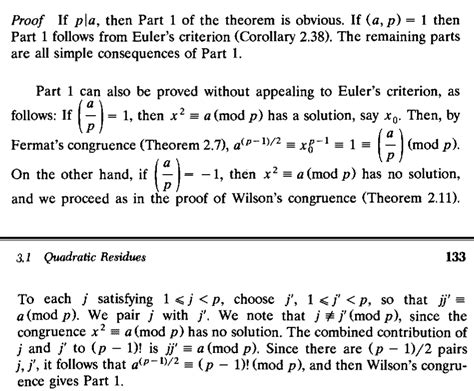 elementary number theory quadratic congruence given p is an odd