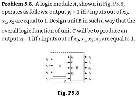 Problem 58 A Logic Module A Shown In Fig P58 Operates As Follows Output Yi 1 Iff I