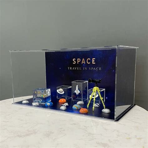 [popmart Display Case] Popmart Dimoo Space Travel Series High Quality Themed Acrylic Display