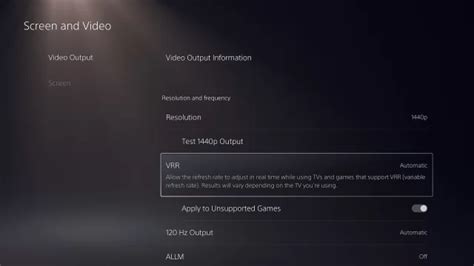 Ps5 Come Attivare Il Vrr Variable Refresh Rate Per La Risoluzione 1440p