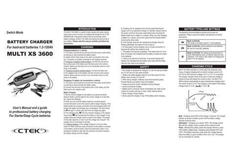 Ctek Multi Xs 3600 Bruksanvisning Ekonomiskt Och Starkt Ljus För Hemmet