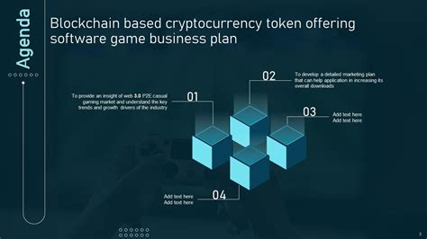 Blockchain Based Cryptocurrency Token Offering Software Game Business Plan Powerpoint
