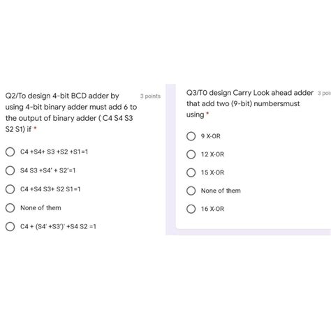 Solved Points Q TO Design Carry Look Ahead Adder Poir Chegg