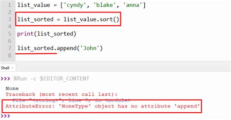 Attributeerror ‘nonetype Object Has No Attribute ‘append Its Linux