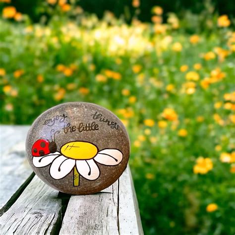 Ladybug Painted Rock